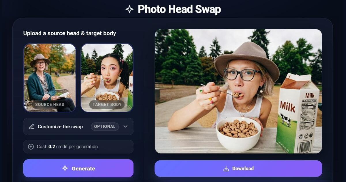 AI Photo Head Swap (Free) | Facy